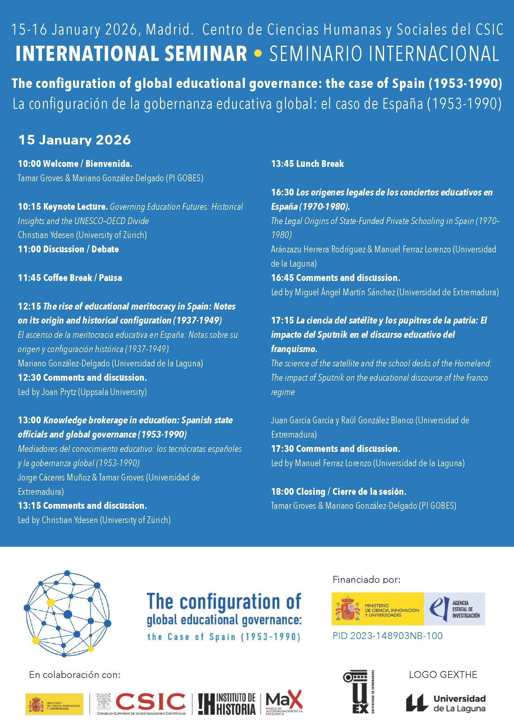 Seminario Internacional "La configuración de la gobernanza educativa ...